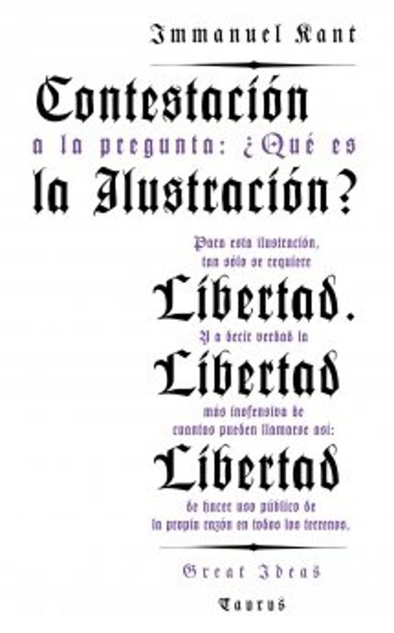 ¿QUE ES LA ILUSTRACION? (GREAT IDEAS) | IMMANUEL KANT | Casa del Libro