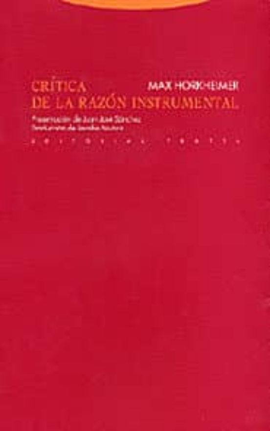 CRITICA DE LA RAZON INSTRUMENTAL (2ª ED.) | MAX HORKHEIMER | Comprar ...